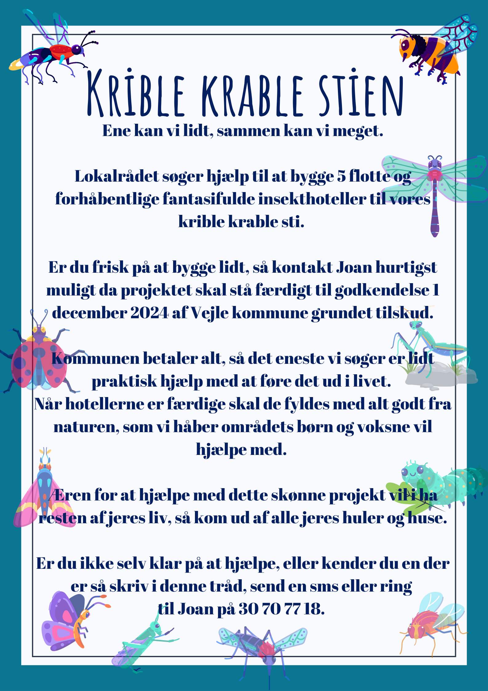 Krible krable stien søger praktiske hænder